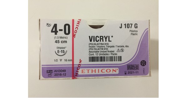 Fio de Sutura Vicryl 4-0 E-15 - Ethicon Fio de Sutura Vicryl 4-0 E-15 - Ethicon